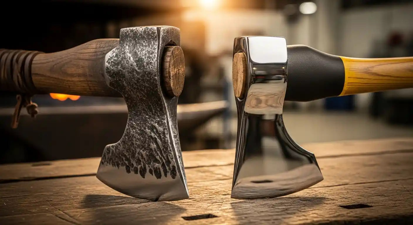 Hand-Forged Axes vs. Mass-Produced Axes – Damascus Kings